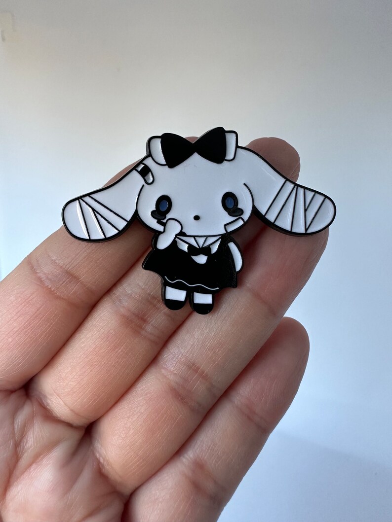 Hello Kitty Kuromi Cinnamoroll My Melody Goth Punk Halloween Enamel Pin