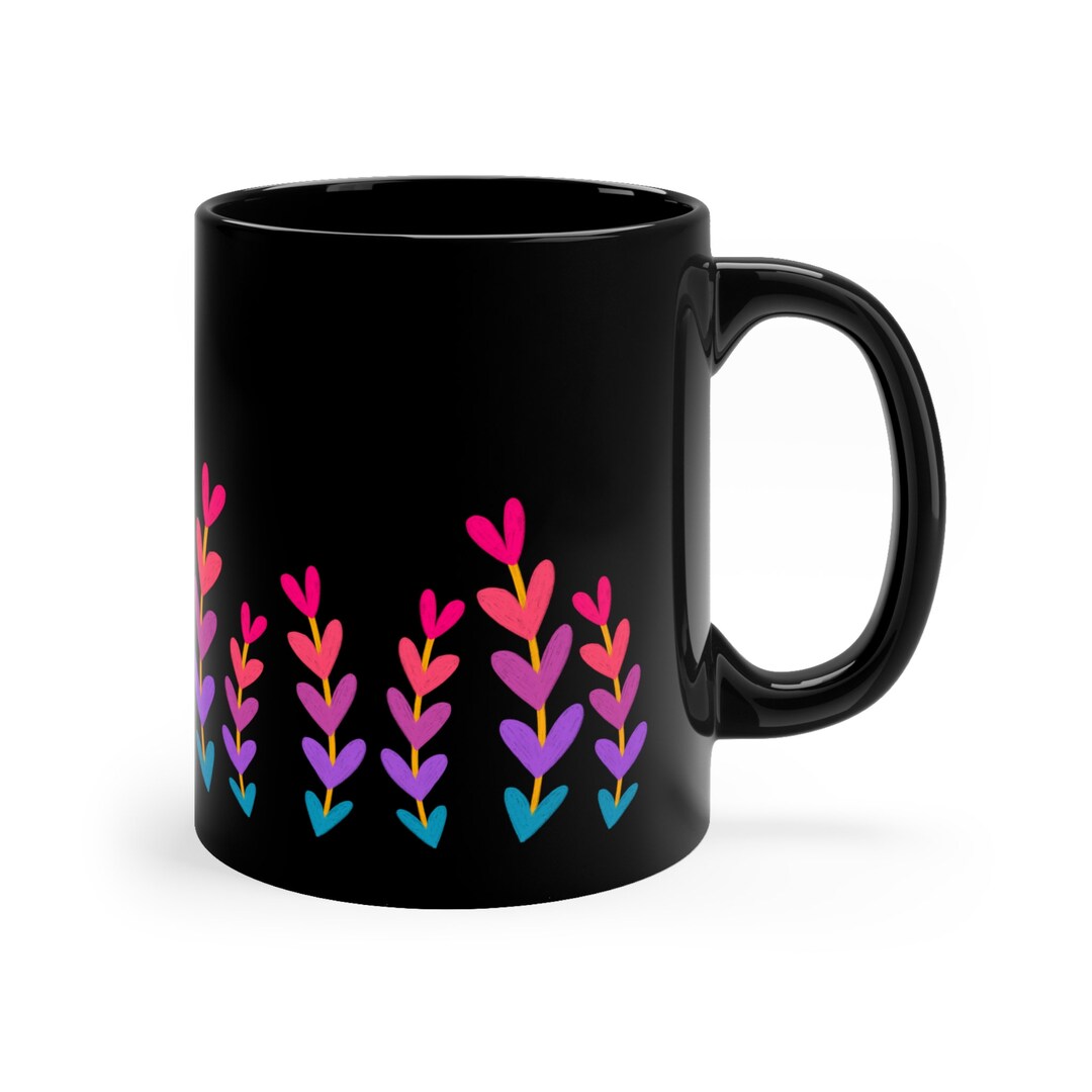 Rainbow Heart Plants Subtle Pride Ceramic 11oz Mug, LGBTQ, Gardener ...
