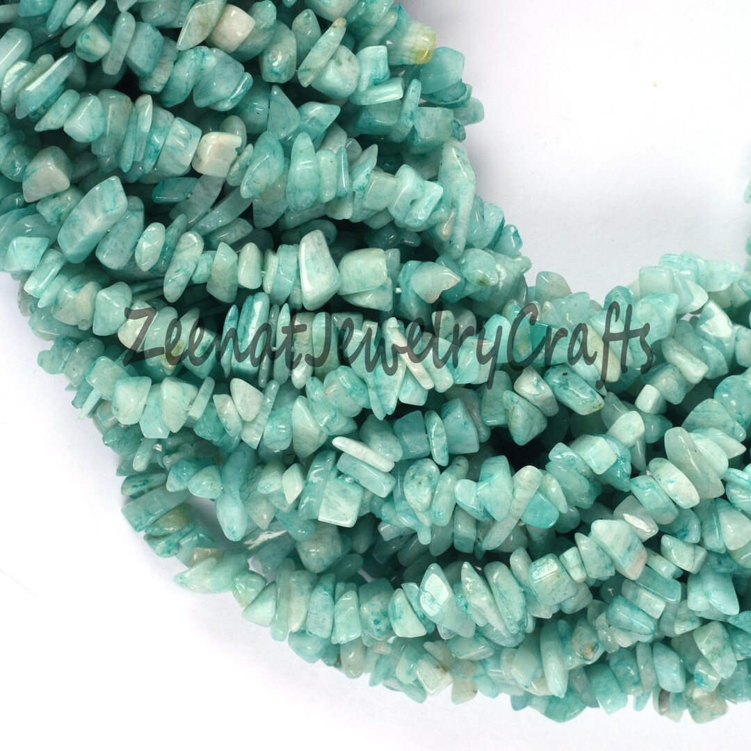 34 Natural Amazonite Smooth Uncut Chips Gemstone Beads,loose Beads ...