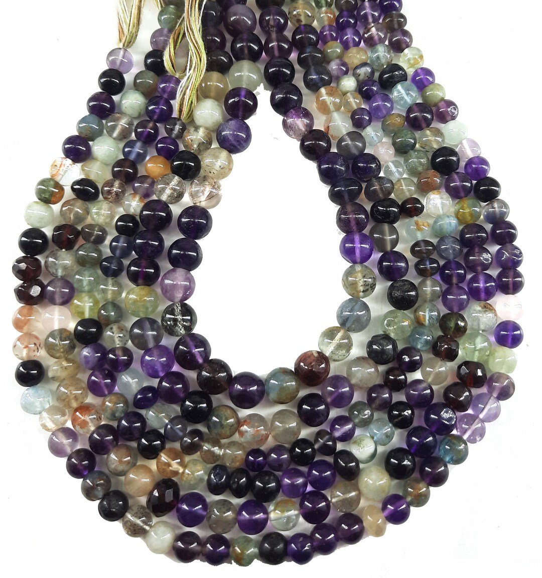 10 Inch Strand Disco Beads Plain Balls Shape Gemstone Beads Multi ...