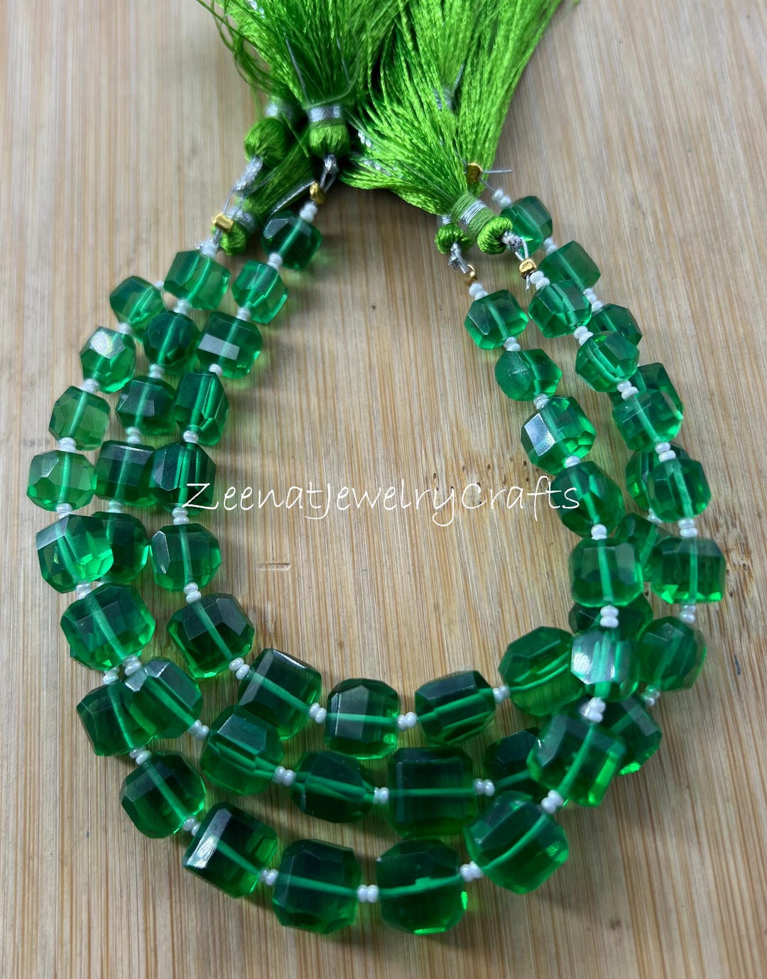 Green Quartz Hydro Gemstone 8" Strand Faceted Nugget Shaped Beads - Etsy