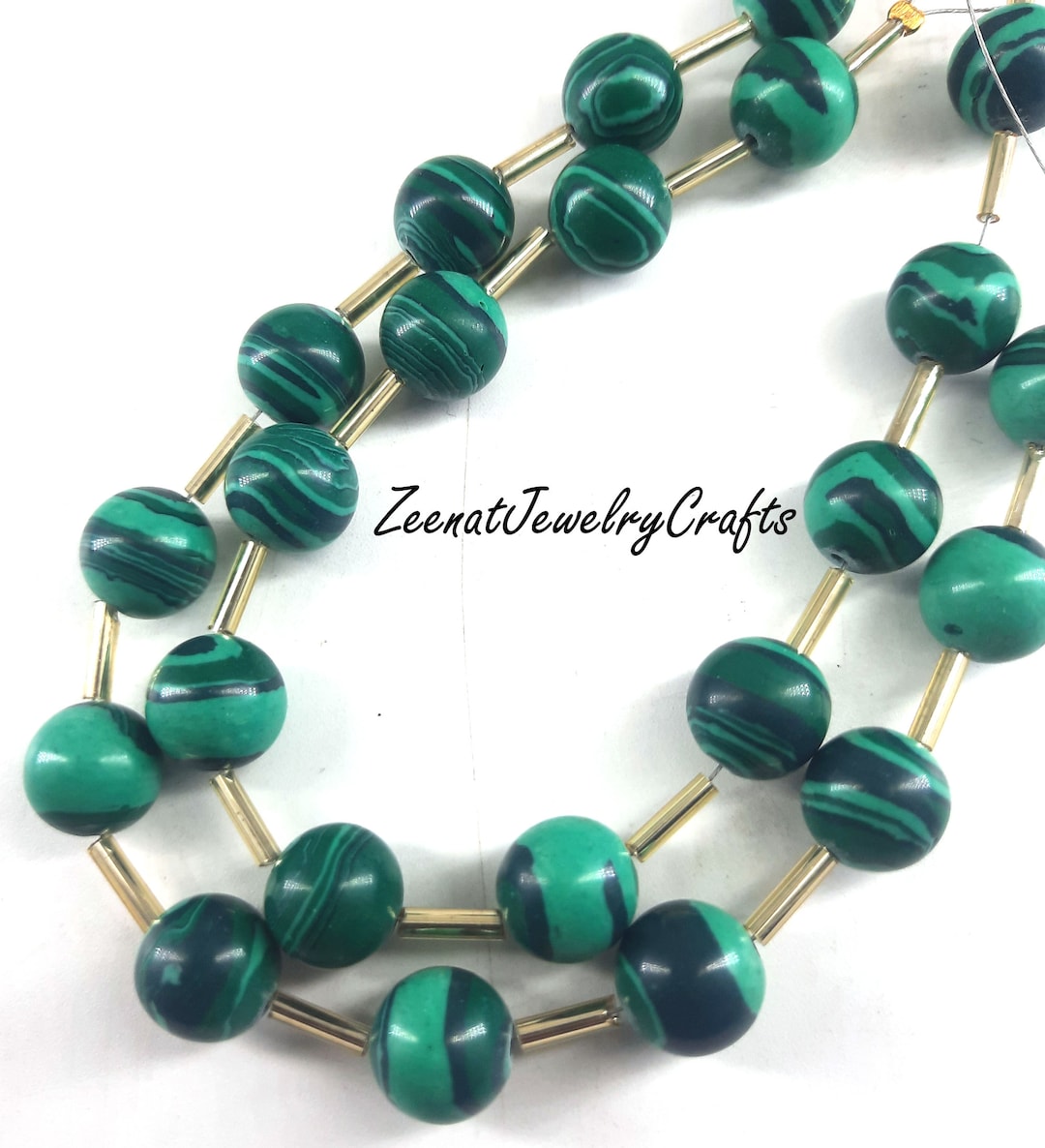 7" Strand Malachite Smooth Beads Malachite Round Balls Beads Malachite ...
