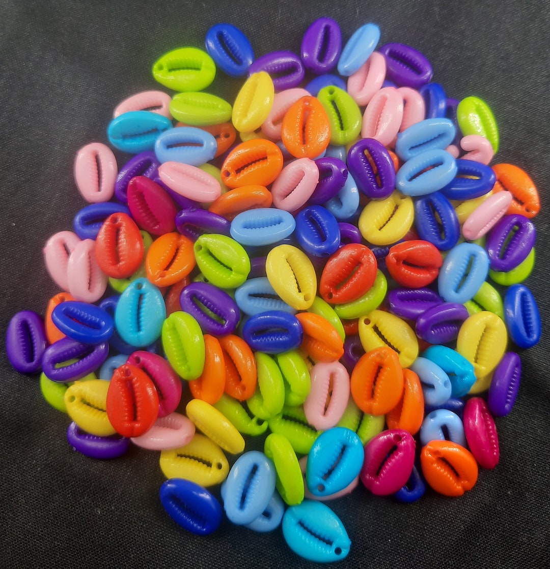 Multi Cowrie Shell Beads: Disco Koudi Puka Shells for DIY Jewelry ...