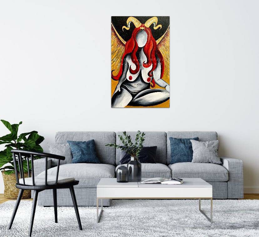 Canvas Print LILITH Glitter Embellished Empowering | Etsy