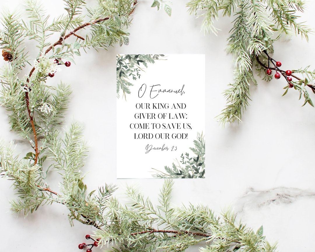 The O Antiphons of Advent Printable Cards Catholic Advent Prints ...