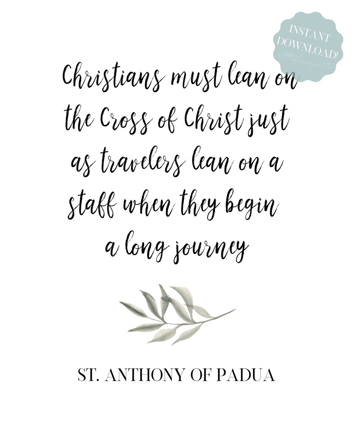 St. Anthony of Padua Quote Print - Instant Download - Printable ...