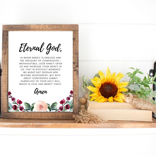 Divine Mercy Prayer Print Catholic Prayer Printable Instant - Etsy