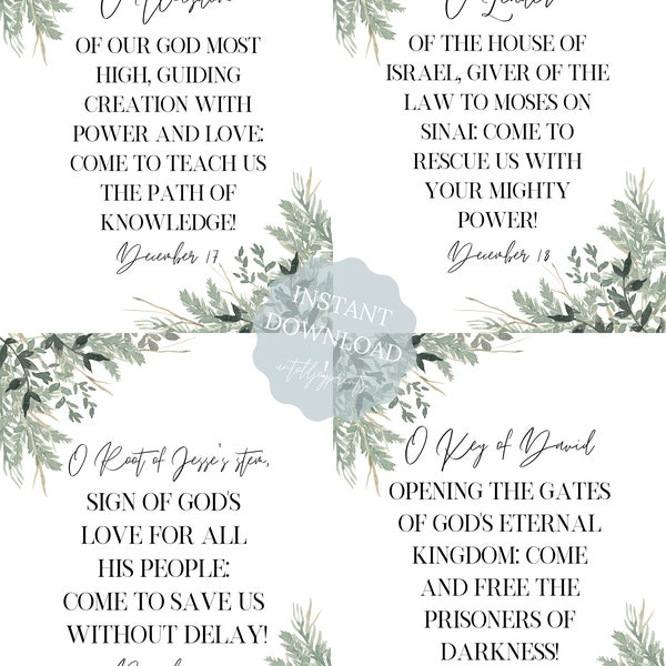 O Antiphons Printable - Etsy