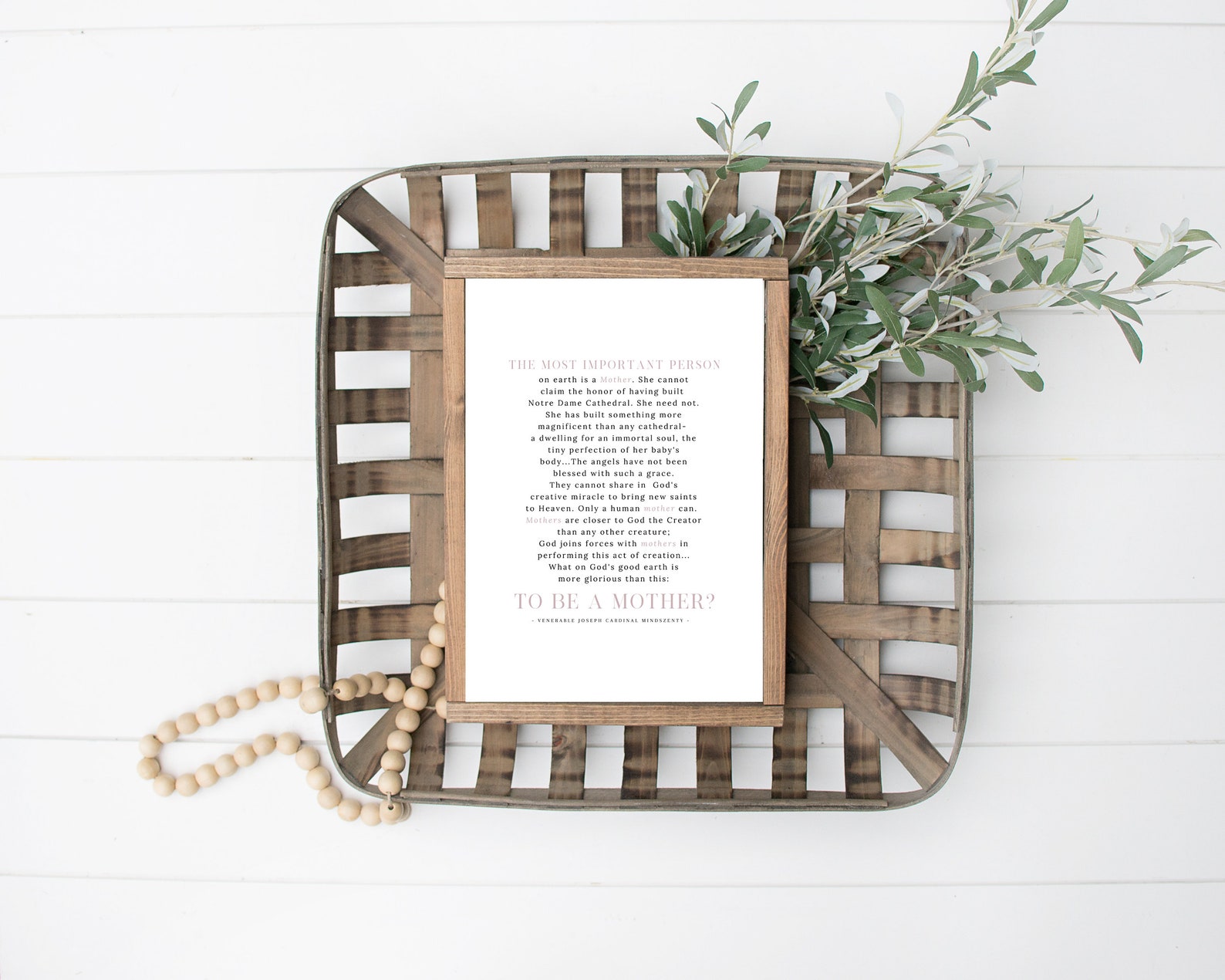 Catholic Mother's Day Gift - Mother's Day Quote Print - Venerable ...