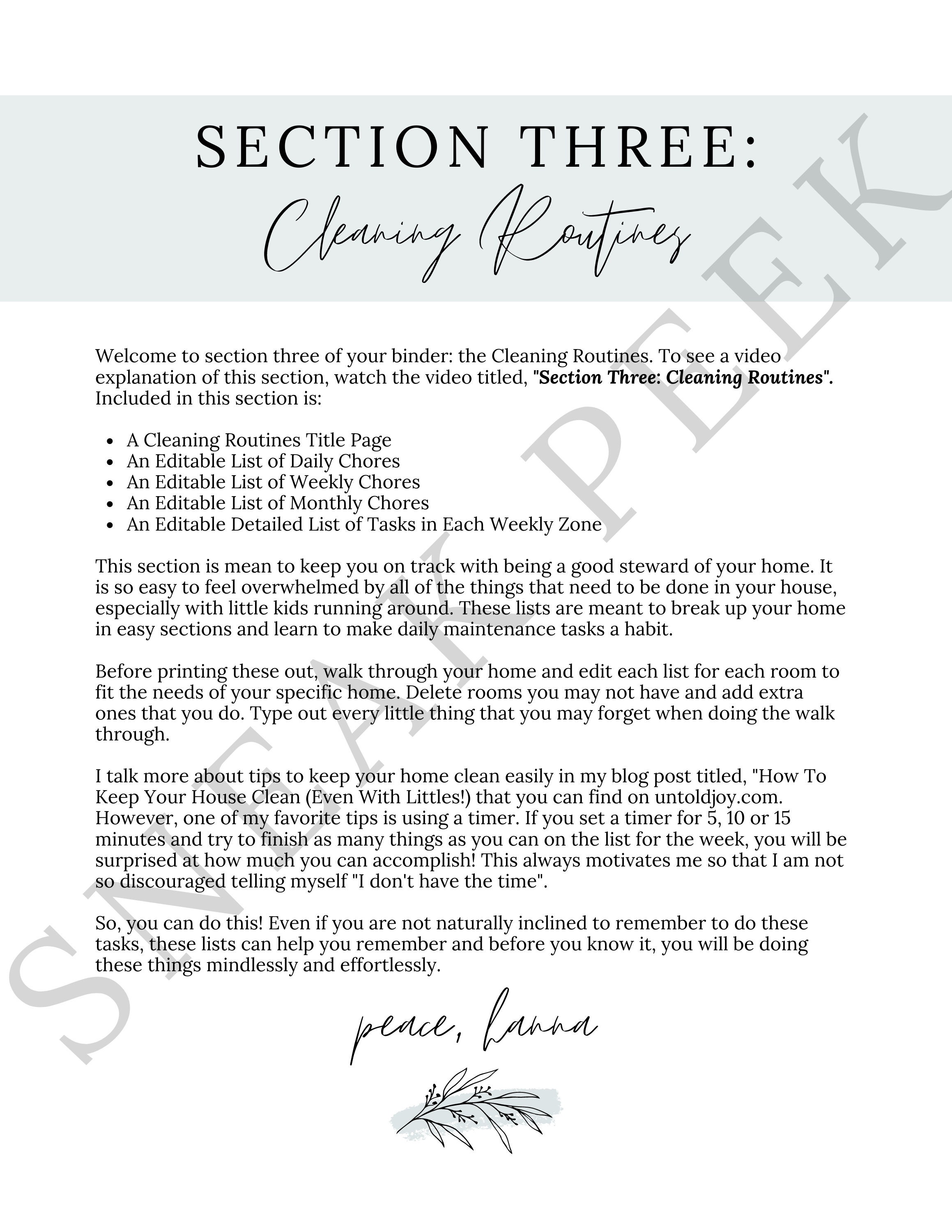 Untold Joy Family Binder - Instant Digital Download Template ...