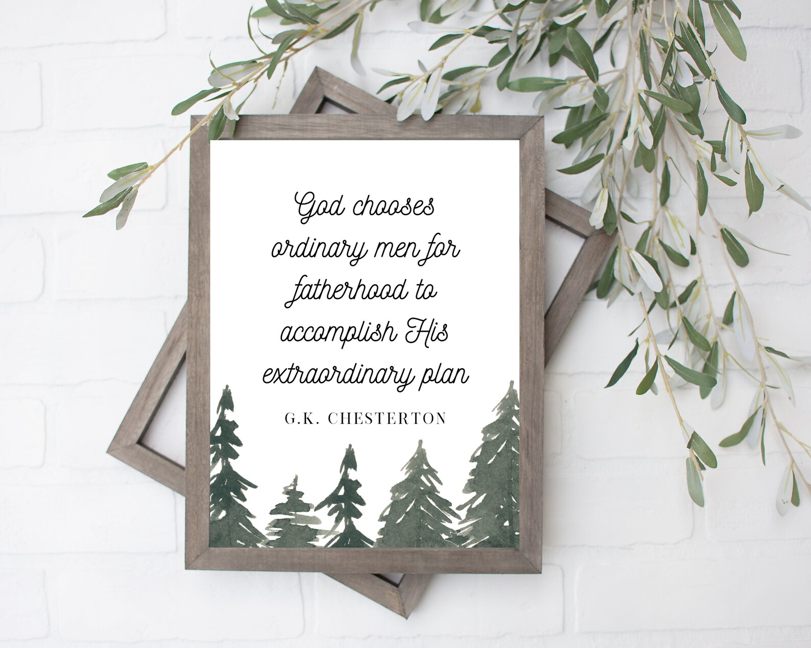 Catholic Father's Day Print G.K. Chesterton Quote - Etsy