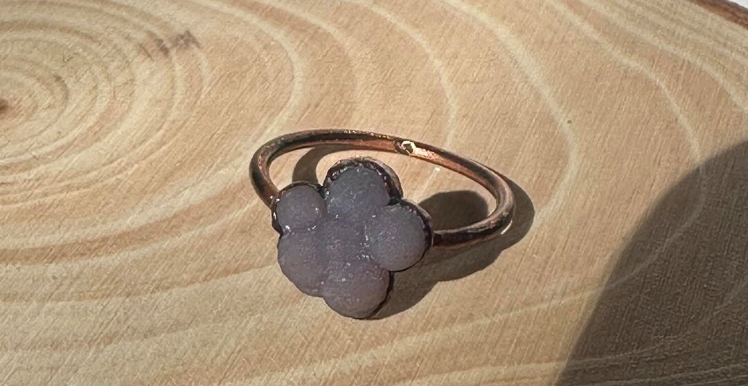 Electroformed Copper Grape Agate Ring, Handmade Size 6.25 - Etsy