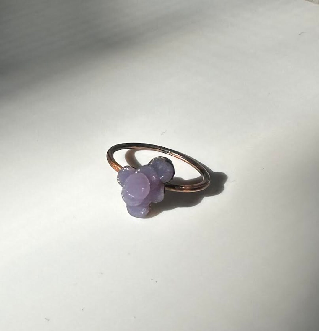 Electroformed Copper Grape Agate Ring, Handmade, Size 4.5 - Etsy