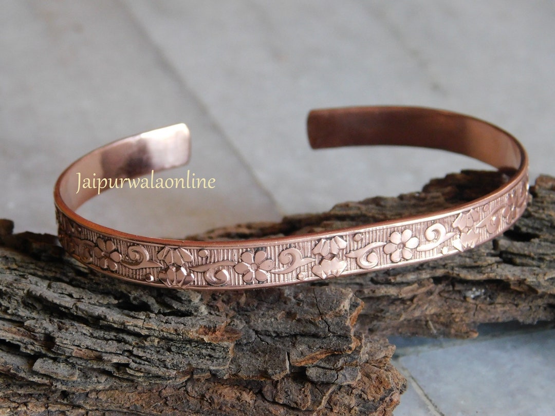 100% Pure Copper Bracelet Unique Copper Bangle Copper - Etsy