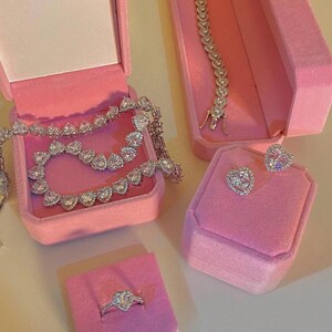 Pandora Set, Pandora Heart Set, Pandora White Necklace Bracelet and ...
