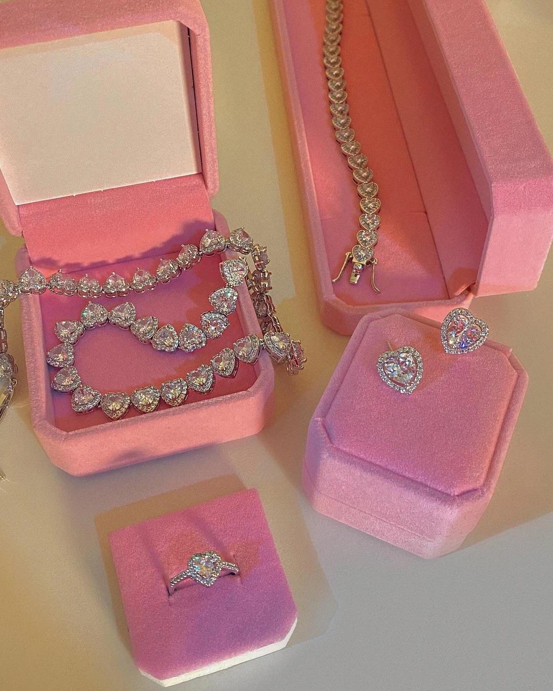 Pandora Set, Pandora Heart Set, Pandora White Necklace Bracelet and ...