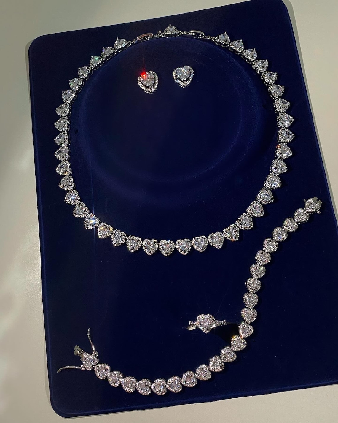 Pandora Set, Pandora Heart Set, Pandora White Necklace Bracelet and ...