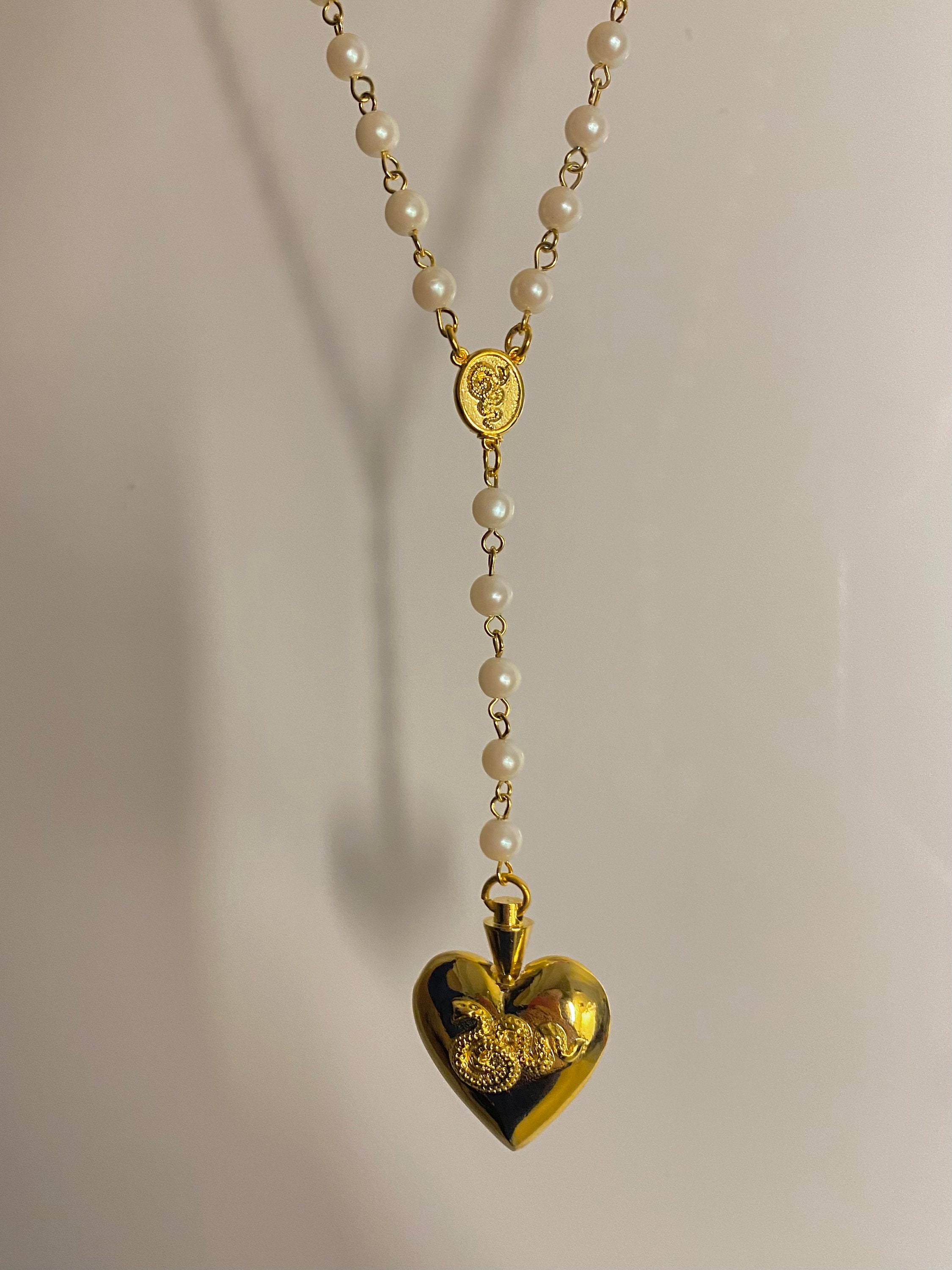 LDR Style V.2 Rosary Emerald Heart Necklace LDR Necklace Christmas Gift ...