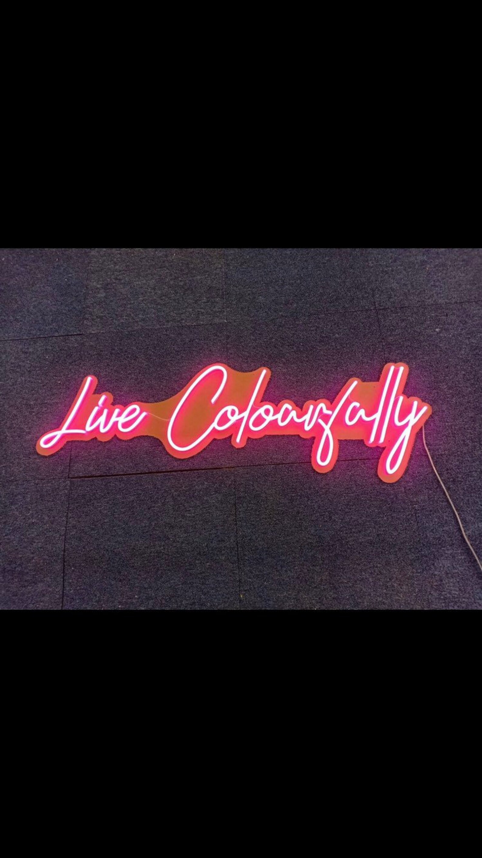 Custom Neon Sign live Colourfully Light for | Etsy