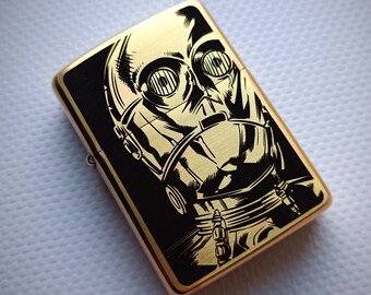 Vintage Star Wars Style Don't Fuk Dark Side Flip Top FREE ENGRAVE Darth ...