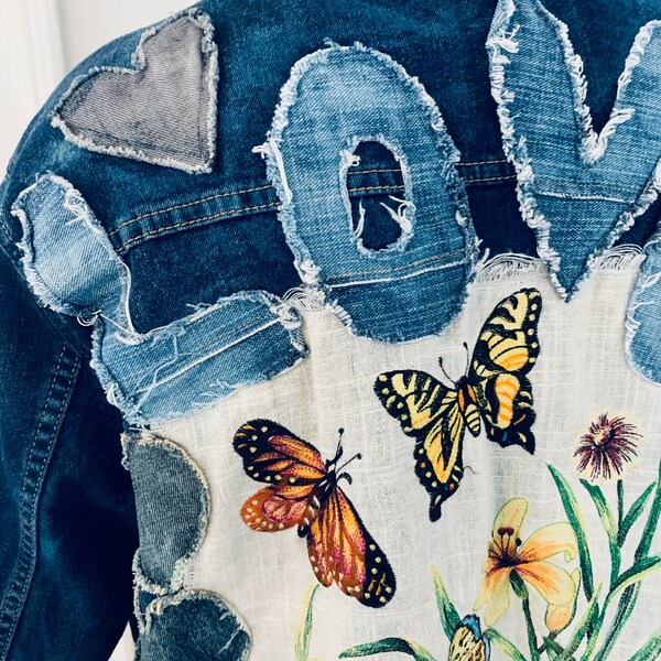 Upcycled Denim Jacket - Etsy