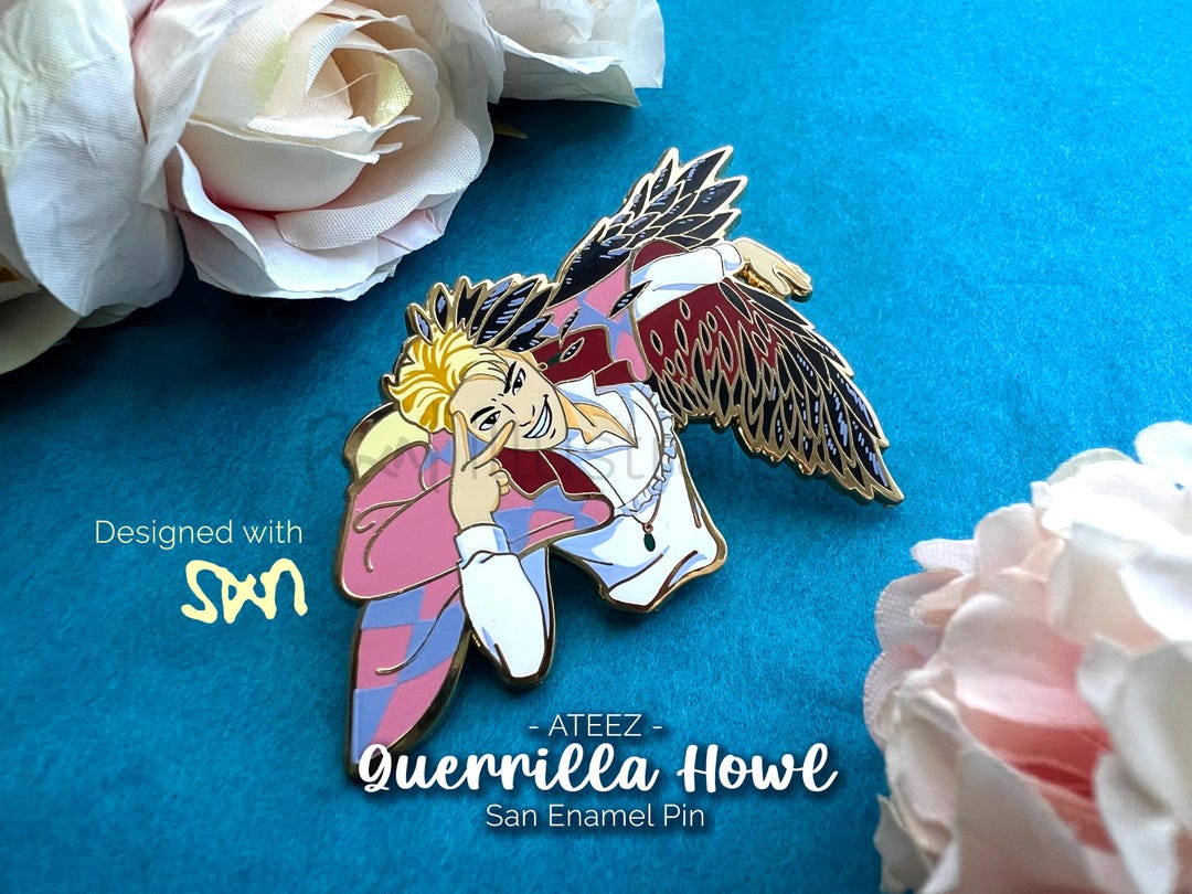 ATEEZ Pins | Guerrilla Howl Pin Designed With San - Etsy