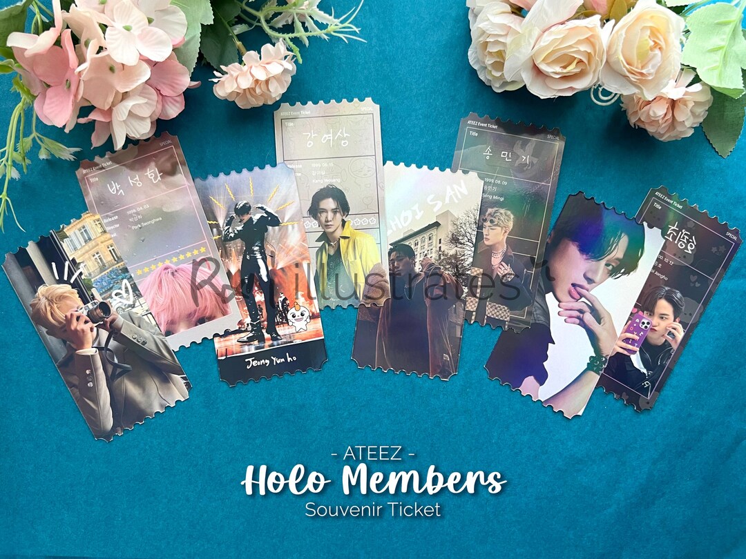 ATEEZ Bookmark – Holographic Member Movie Ticket - Etsy