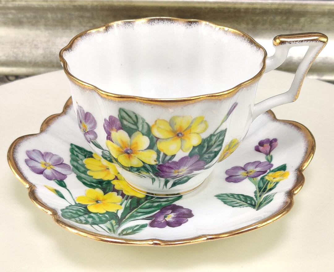 Vintage Tea Cup SALISBURY PRIMULA Tea Cup and Saucer - Etsy