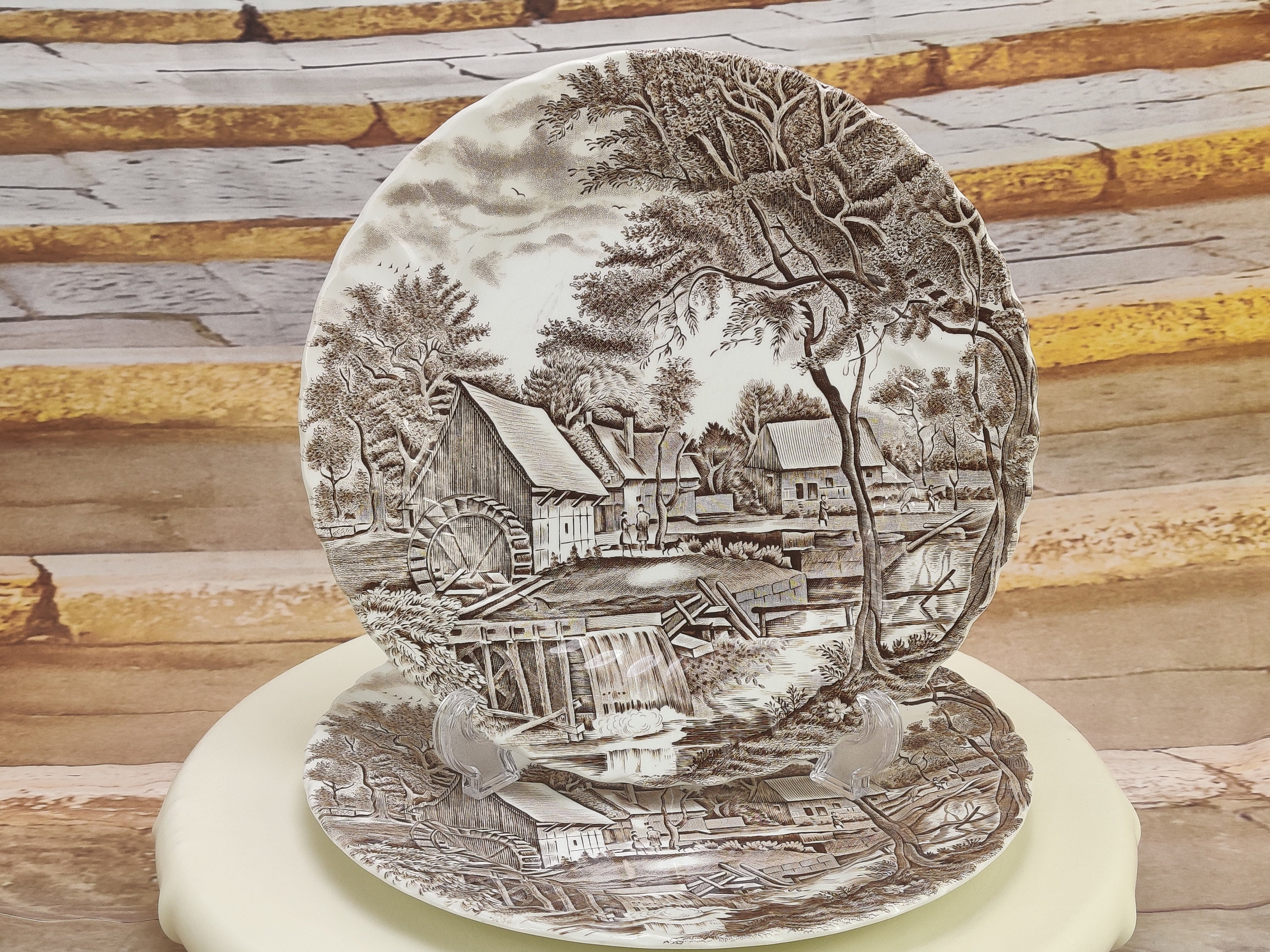 Vintage Dinner Plate JOHNSON BROTHERS WATERMILL Decor Plate | Etsy