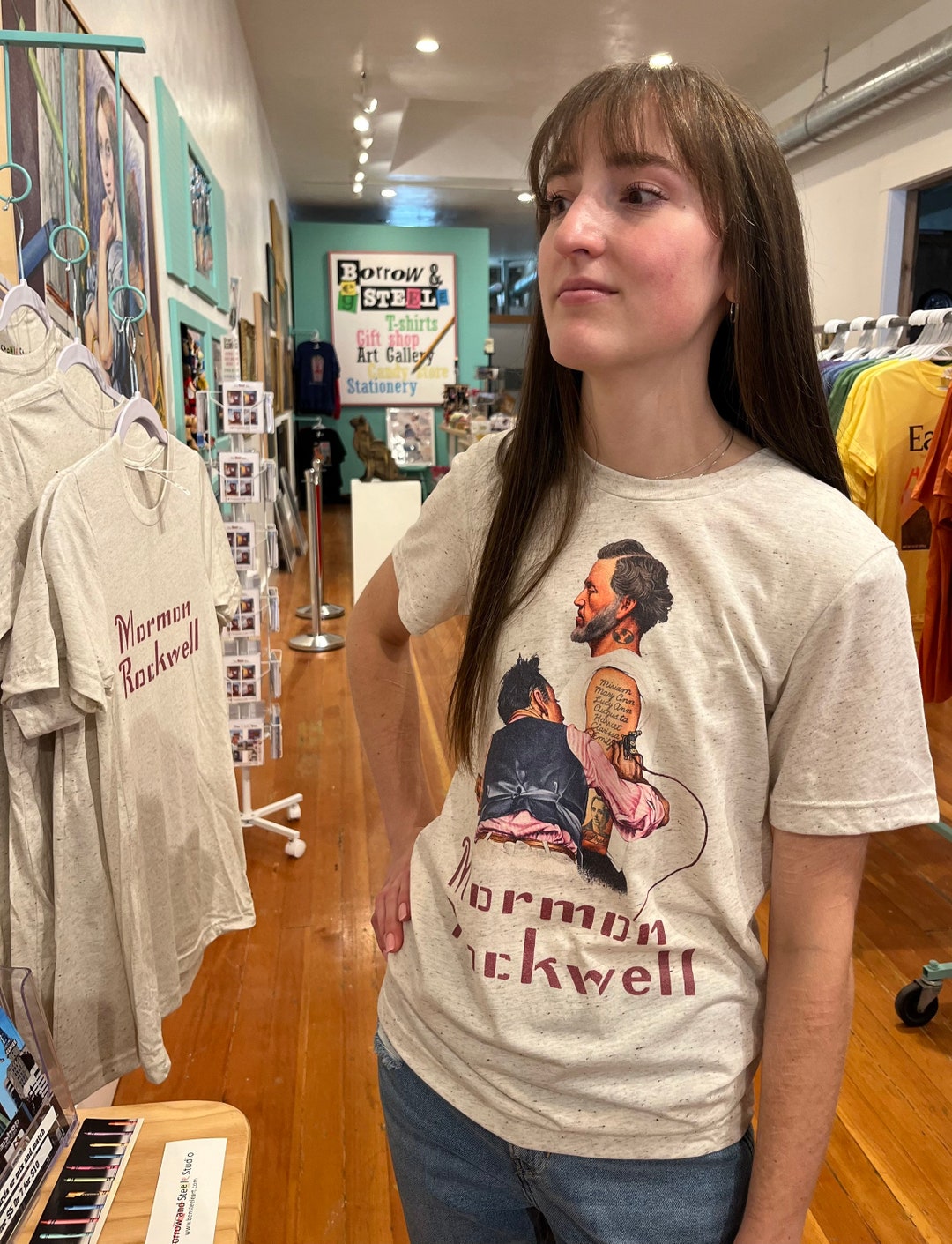 Mormon Rockwell Tri-blend Unisex T-shirt, 2.0 Version W/tattooist ...