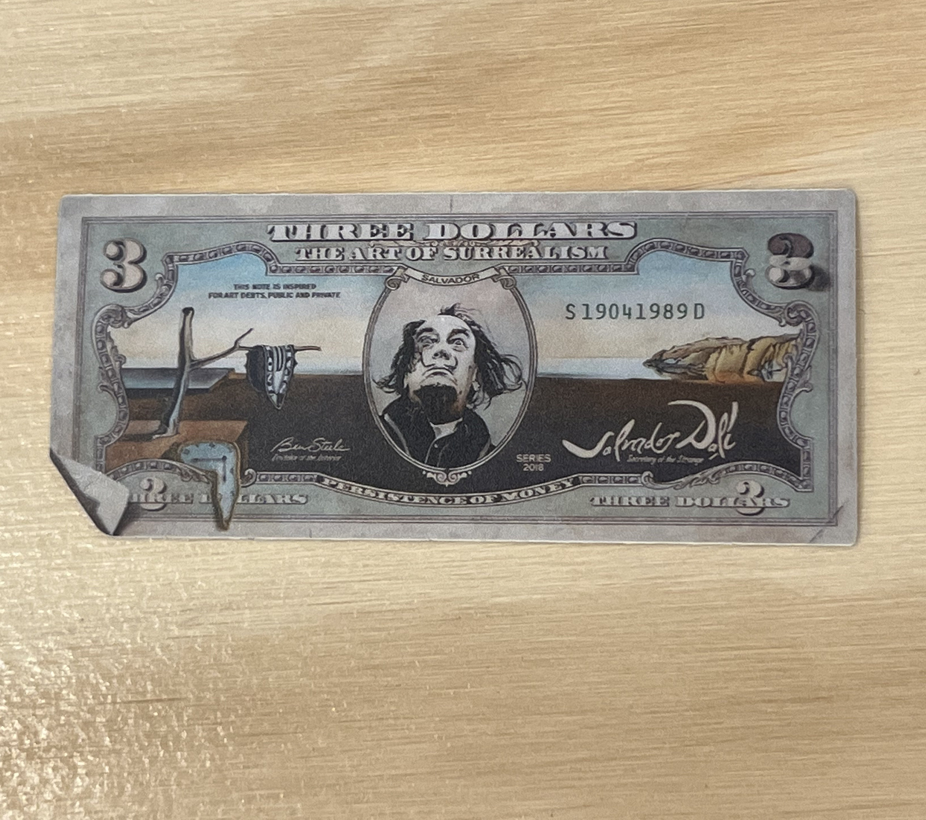 The Persistence of Money Sticker, Water Resistant, Art Parody, Fun ...
