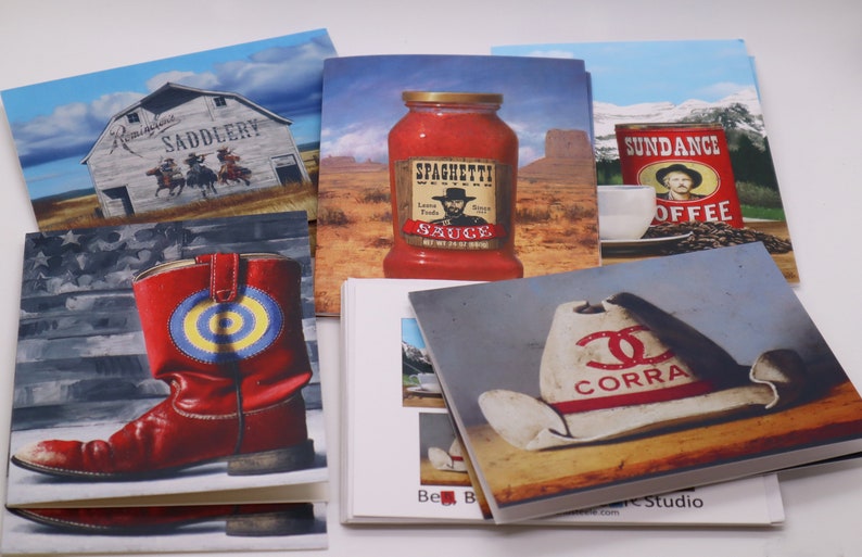 The Western Box, 10 Blank Notecard Pack, Western Art-themed Stationery ...