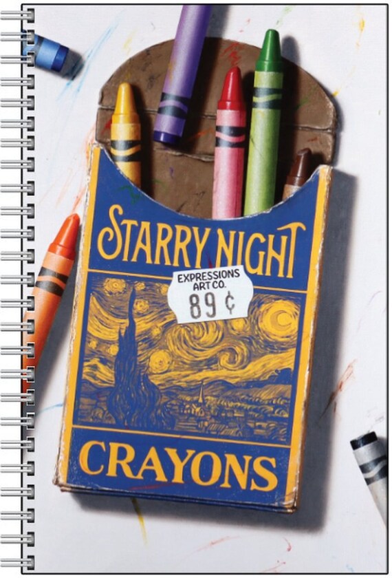 Starry Night Art Notebook the Scream Crayons Soft Spiral - Etsy