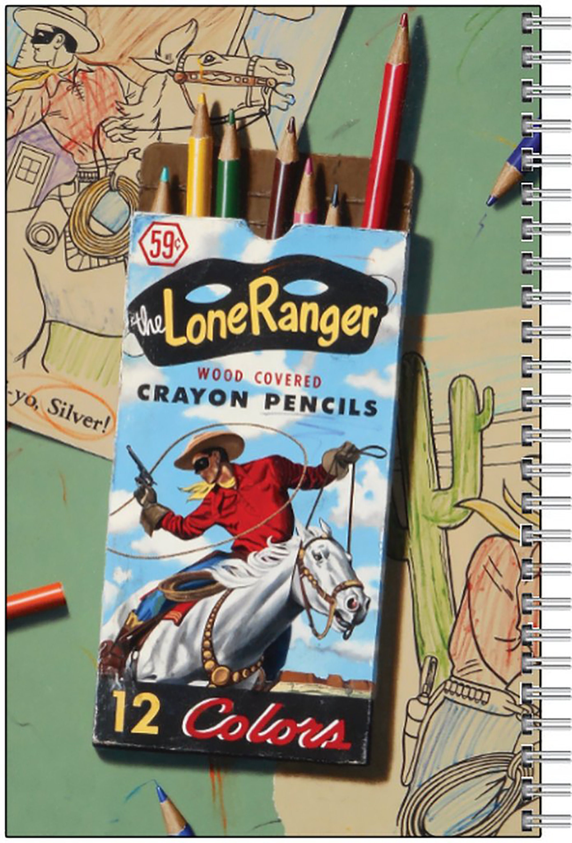 Lone Ranger Notebook, Neon Sign Notebook, Lone Ranger Coloring Pencils ...