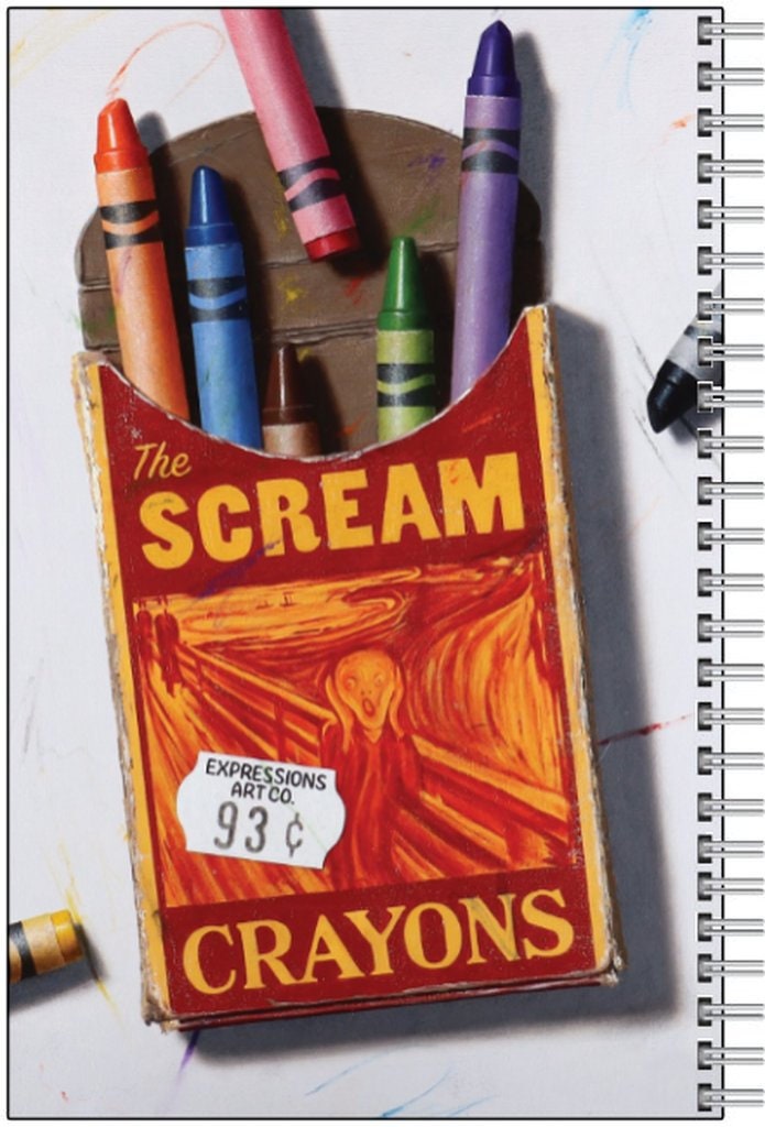 Starry Night Art Notebook, the Scream Crayons, Soft Spiral Notebook ...