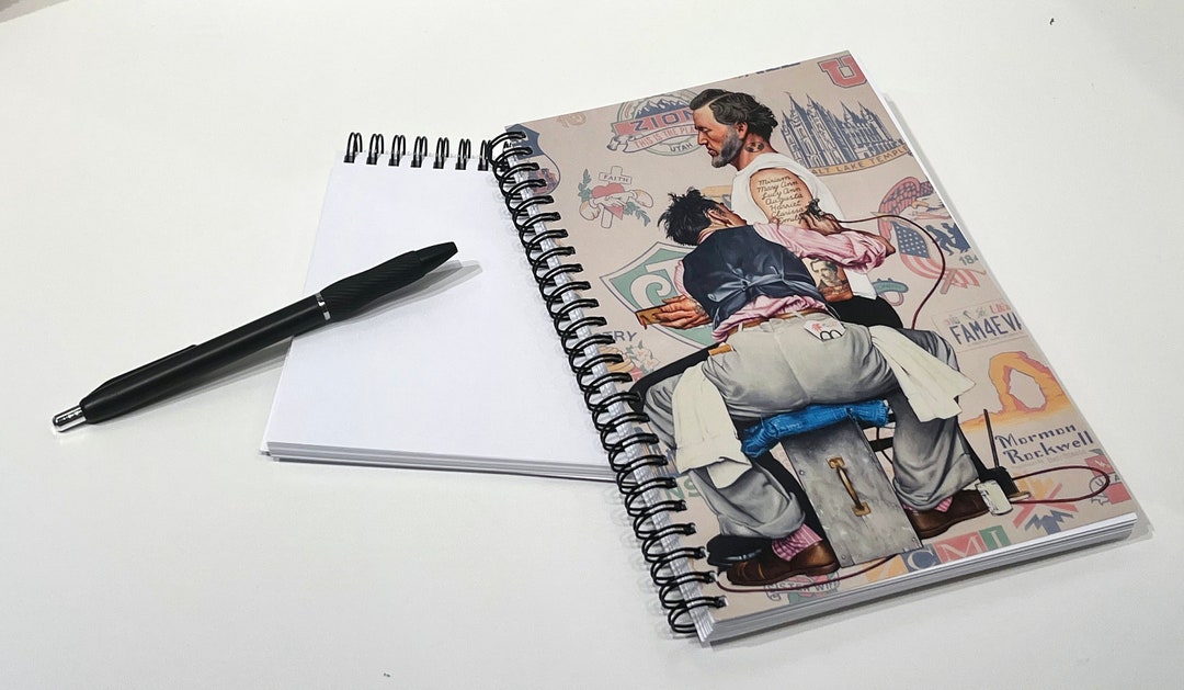 Mormon Rockwell Notebook, Soft Spiral Notebook, Writing Journal, Blank ...