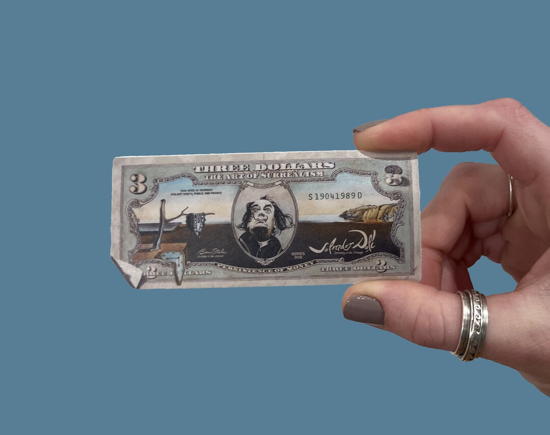 The Persistence of Money Sticker, Water Resistant, Art Money Sticker ...