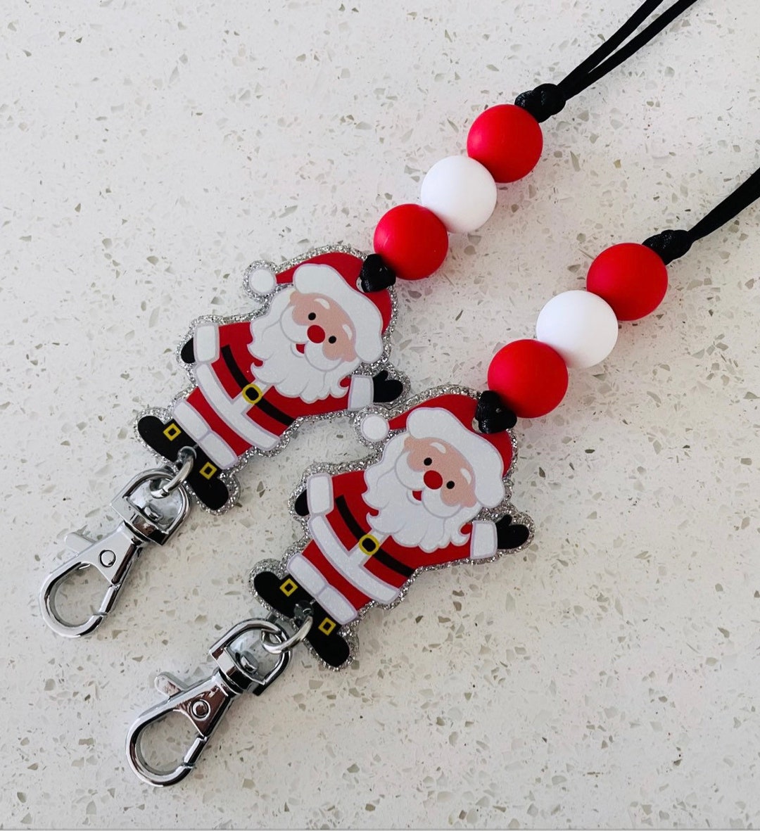 Santa Claus Christmas Lanyard - Teacher Lanyard - Lanyard - Teacher ...