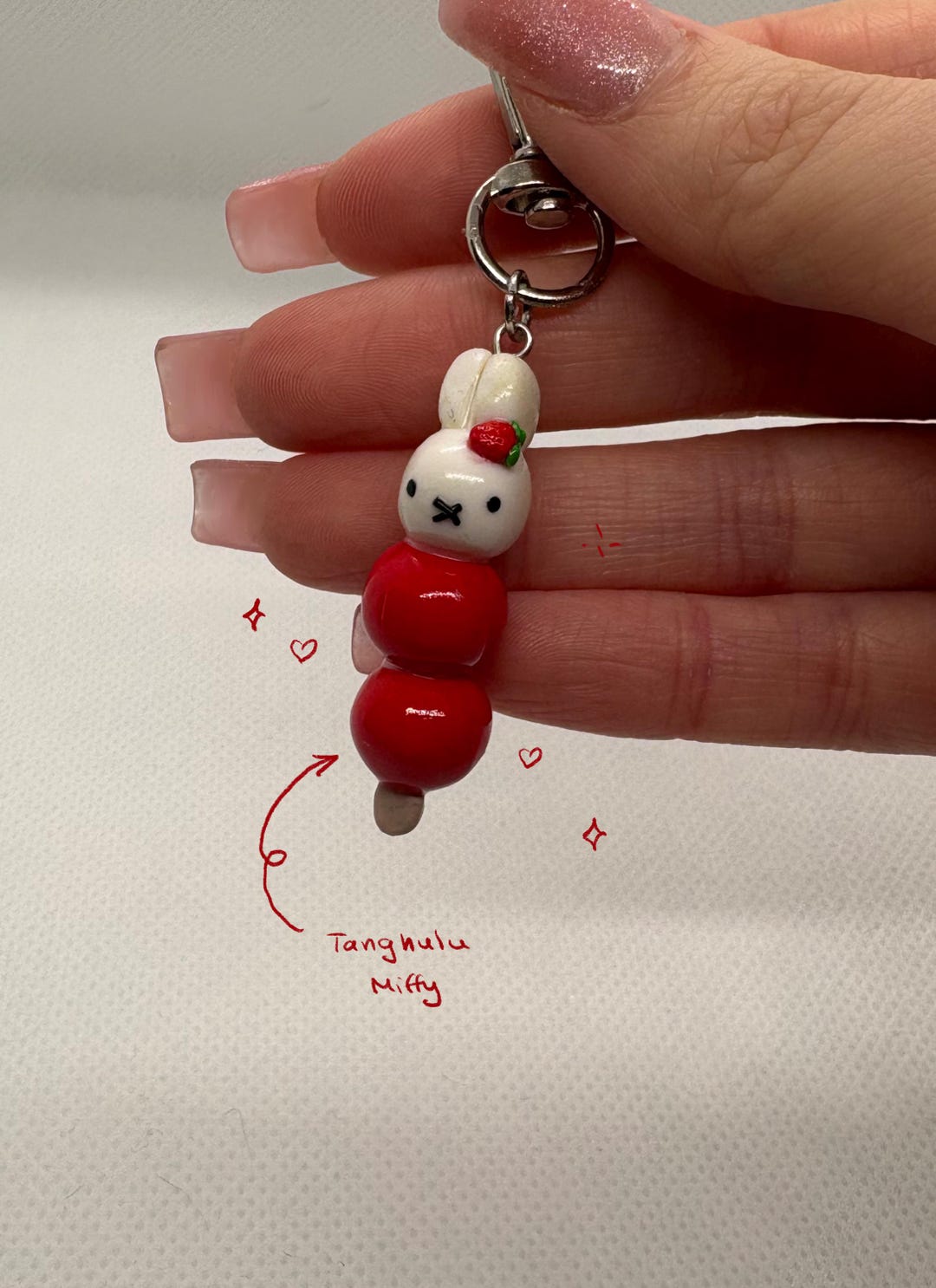 Handmade Miffy Tanghulu Charm: Kawaii Polymer Clay Accessory - Etsy
