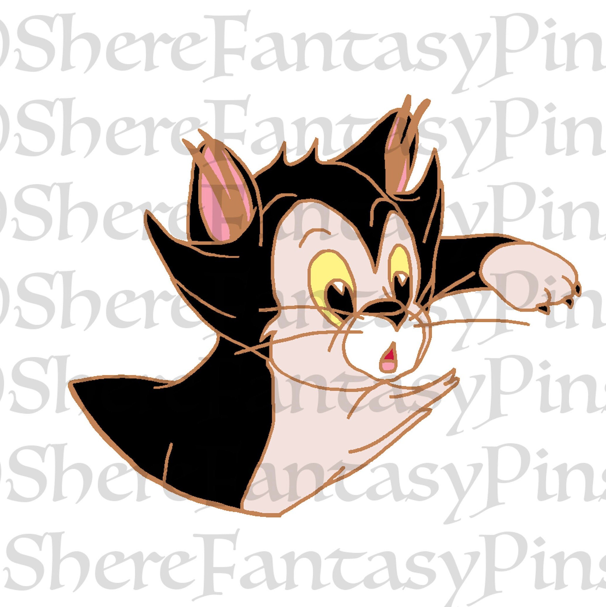 Figaro Fantasy Pin - Scaredy Cat Series - Disney Fantasy Pin - Cat ...