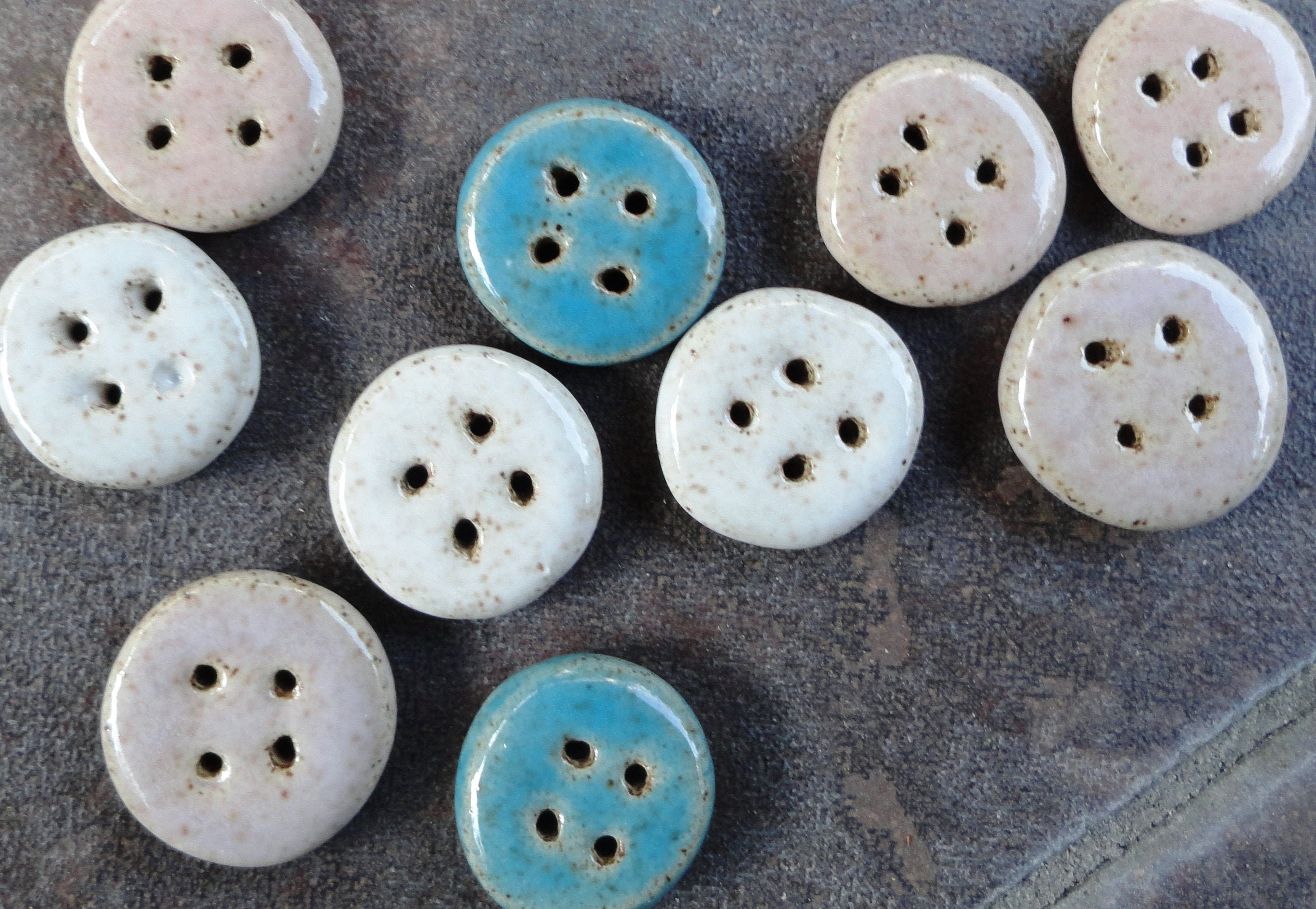 Homemade Pottery Clay Buttons in Colorful Shapes, Sizes, and Colors. - Etsy