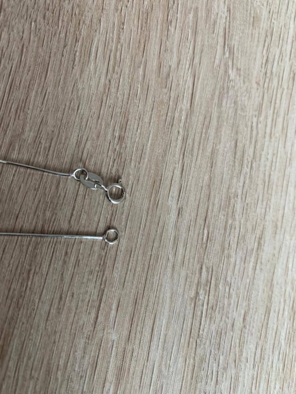 0.7mm 925 Sterling Silver White Gold Plated Chain, Silver Chain ...