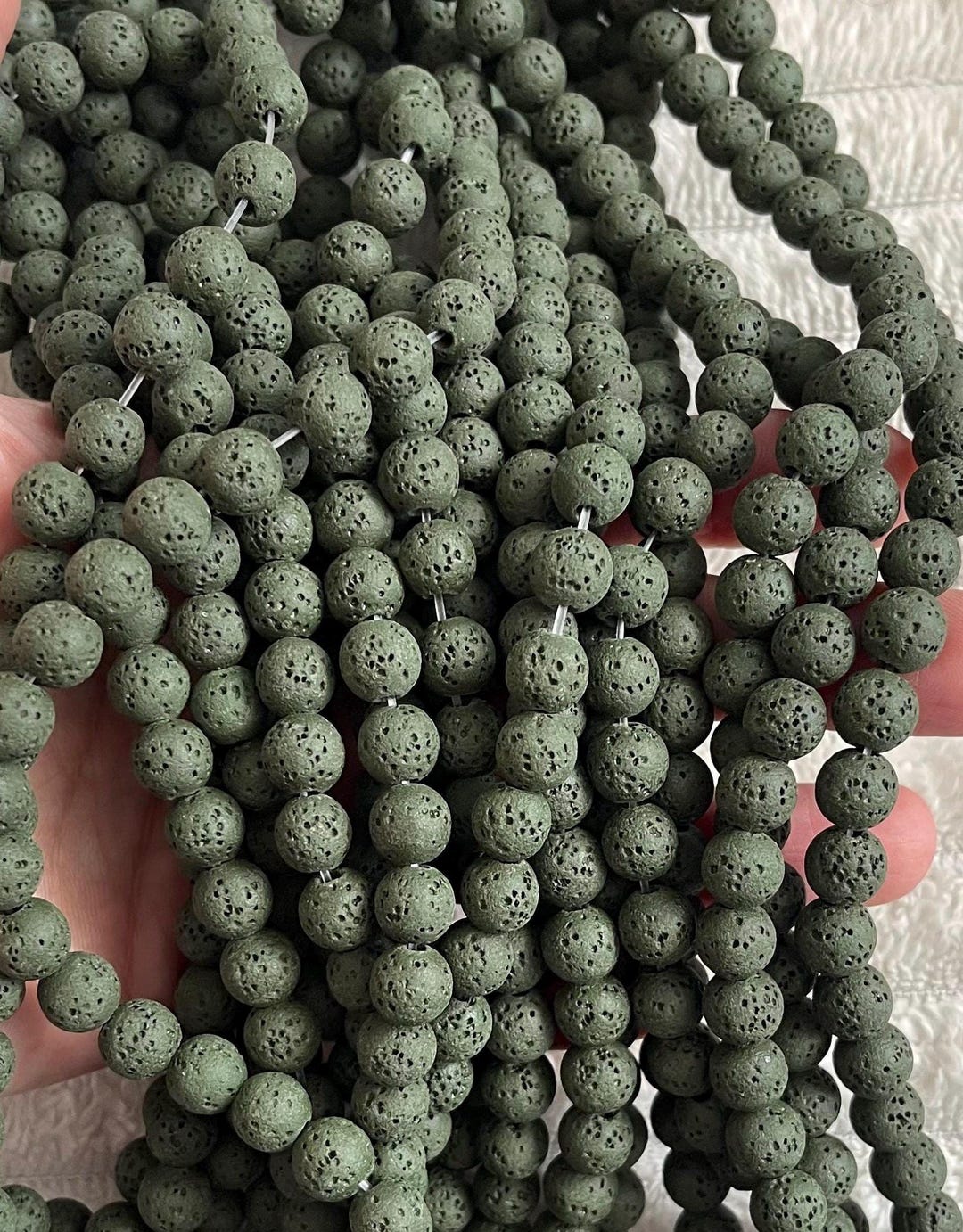 Lava Beads, Blue Lava Beads, Beads, Volcanic Rock Lava Gemstone, Lava ...