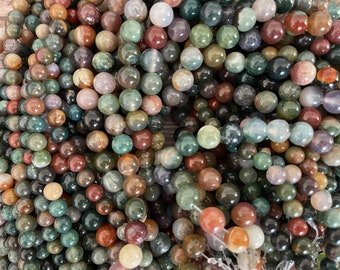 Round Agate Beads | Etsy