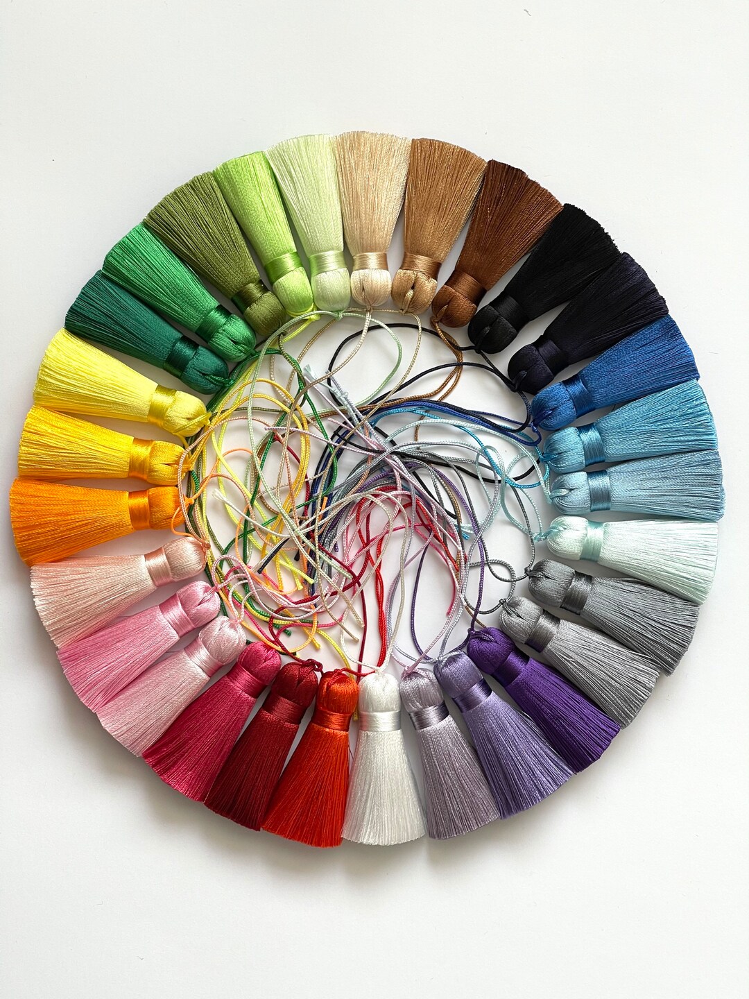 Silky Thread Tassels, Mala Tassels, Jewellery Tassels, 5cm Silky ...