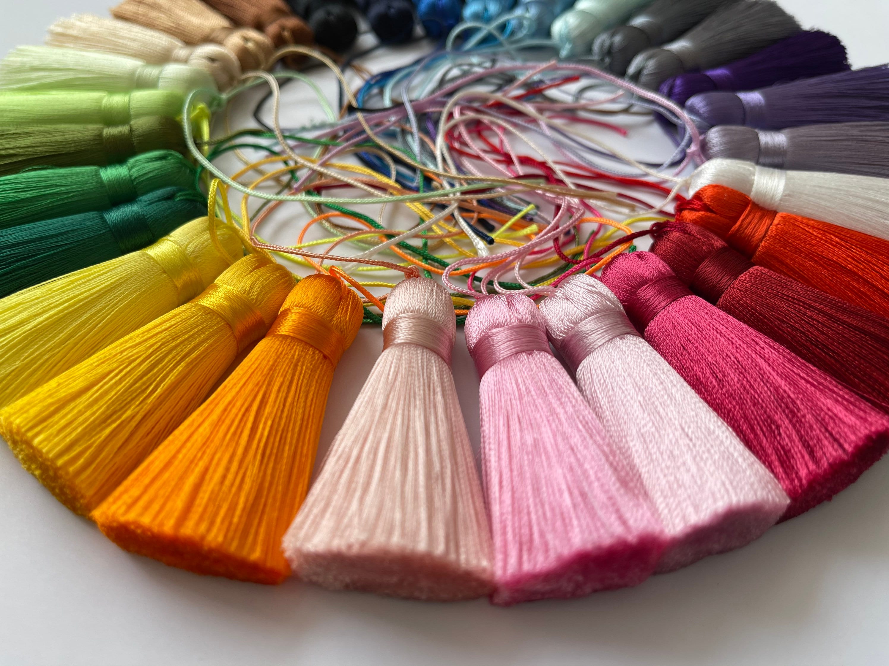 Silky Thread Tassels Mala Tassels Jewellery Tassels 5cm - Etsy UK
