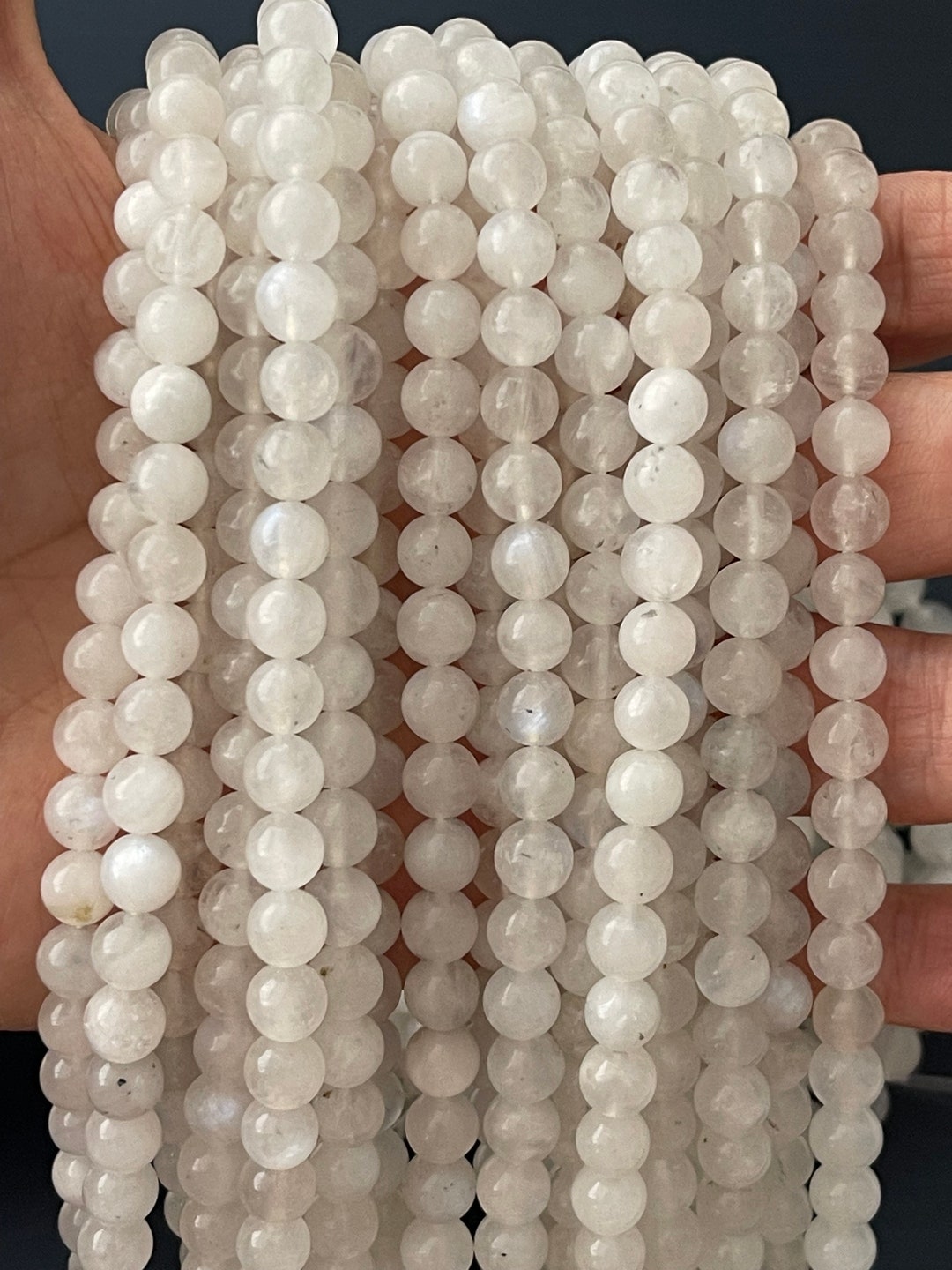 Smooth Moonstone Beads, Natural Beads, High Quality Moonstone Beads ...