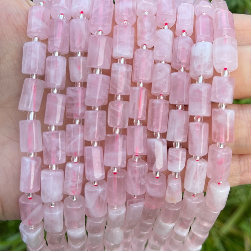 Cylindrical Quartz Beads - Etsy UK