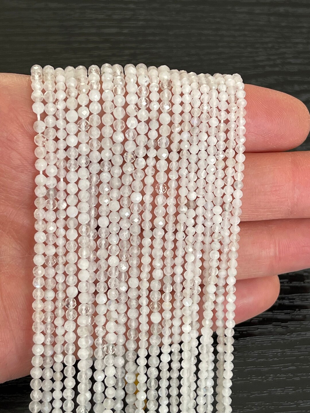 Small Faceted Moonstone Beads, Small Gemstone Beads, 2mm, 3mm, 4mm ...