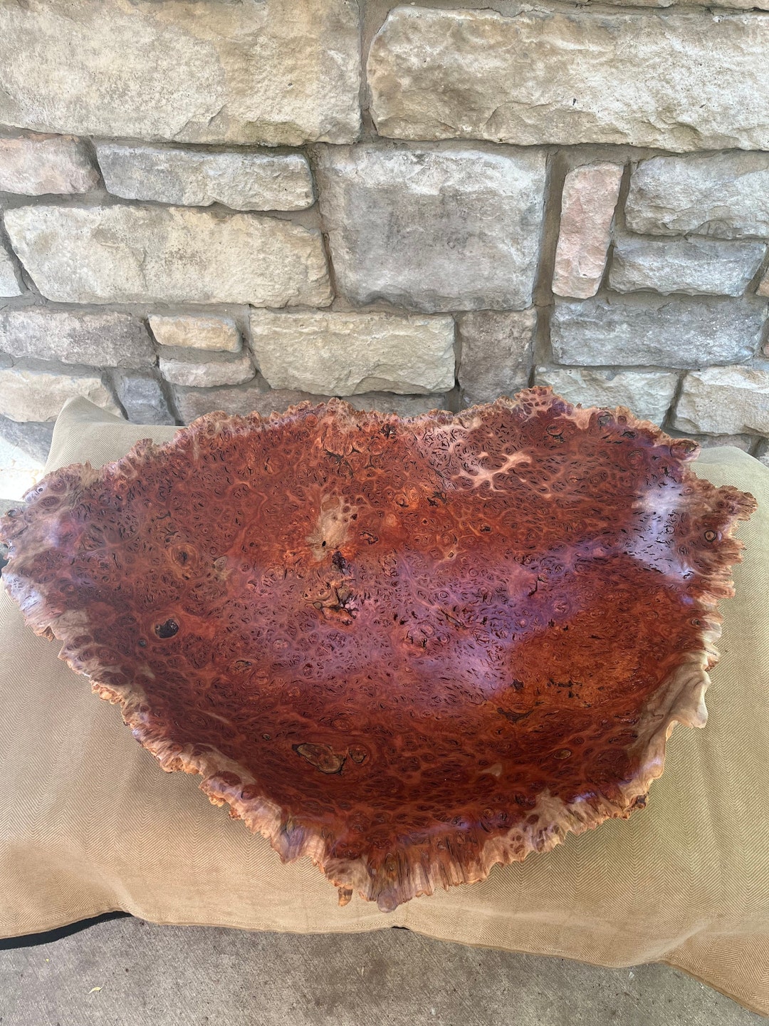 Hand Carved One of a Kind Live Edge Australian Jarrah Burl Platter - Etsy